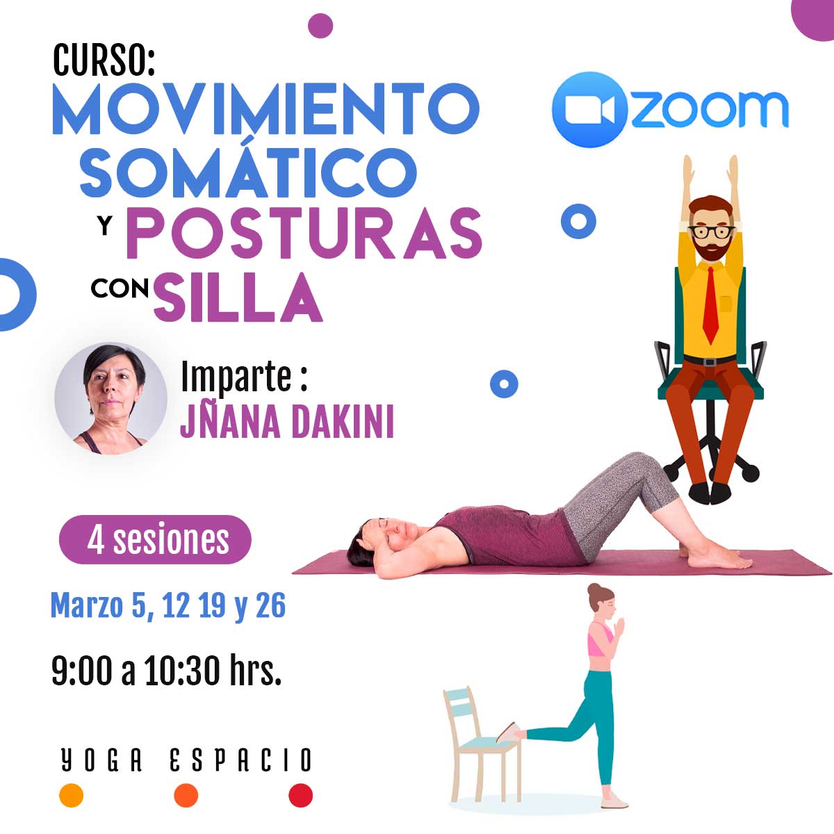Movimiento somático y posturas de silla • Yoga Espacio