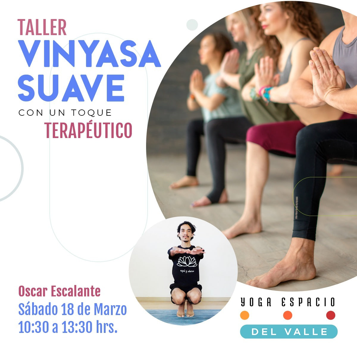 Vinyasa Suave con un toque terapéutico. • Yoga Espacio